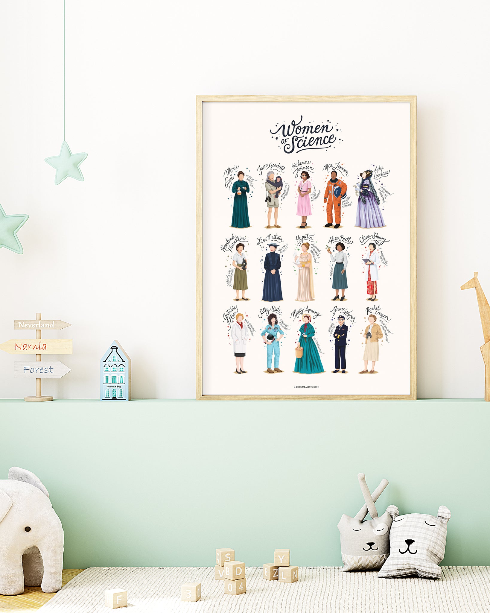 Women of Science Art Print | Women Empowerment Poster – Draw Me a Song