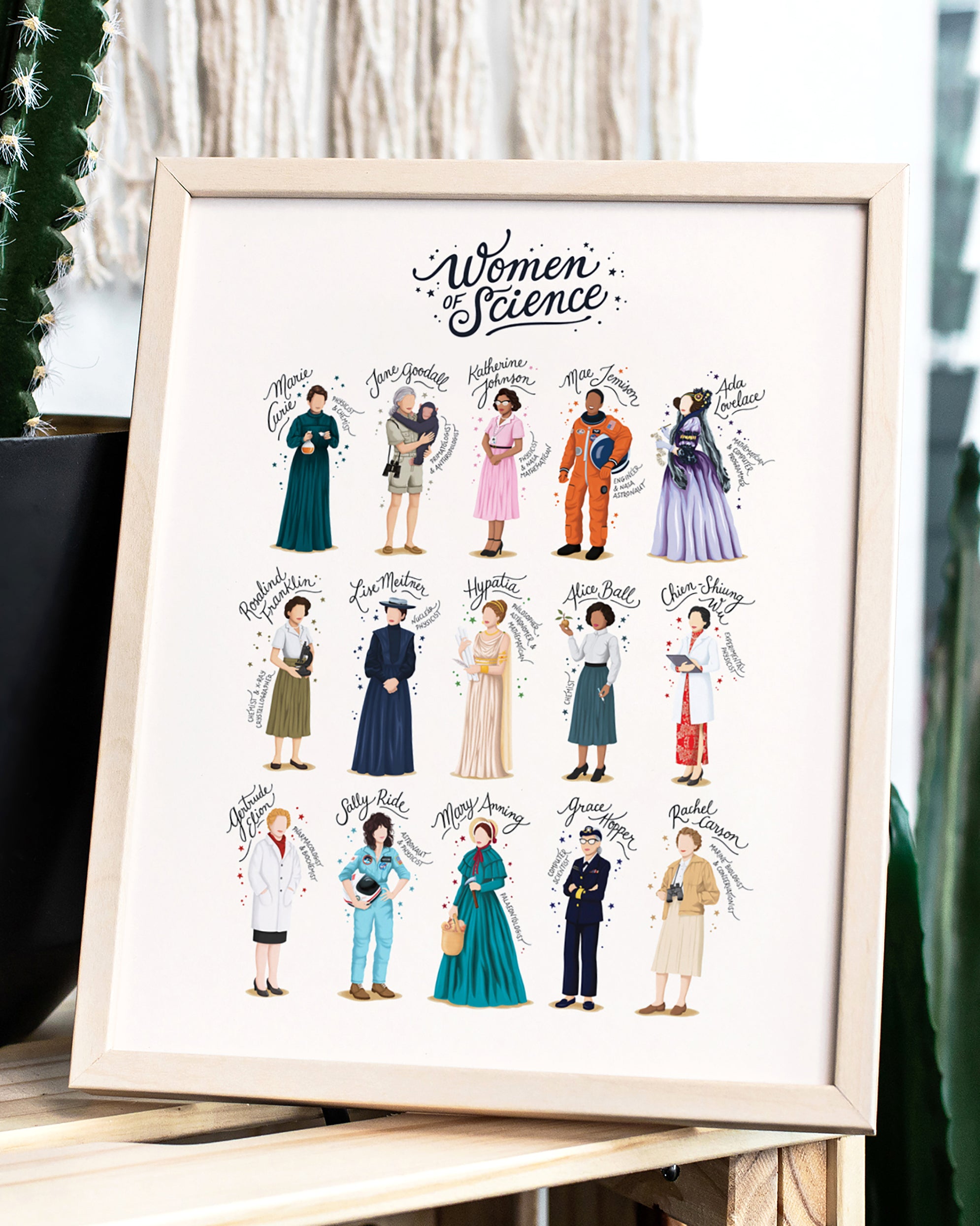 Women of Science Art Print | Women Empowerment Poster – Draw Me a Song
