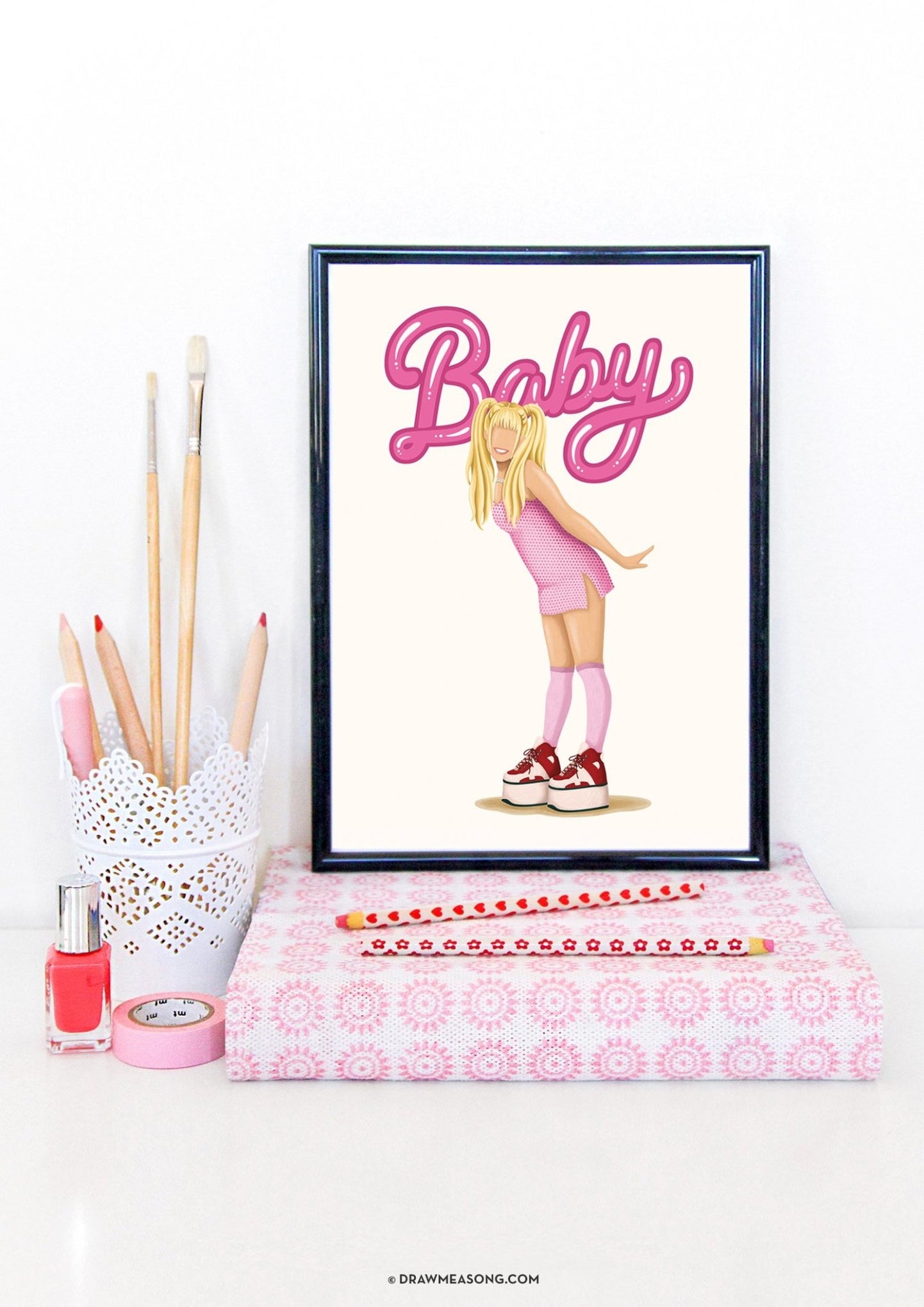 Baby Spice Art Print by Draw Me a Song | Spice Girls Poster