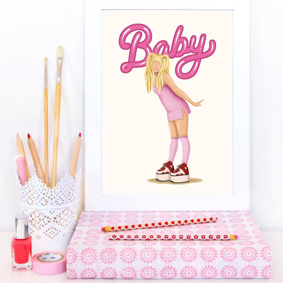 Baby Spice Art Print by Draw Me a Song | Spice Girls Poster