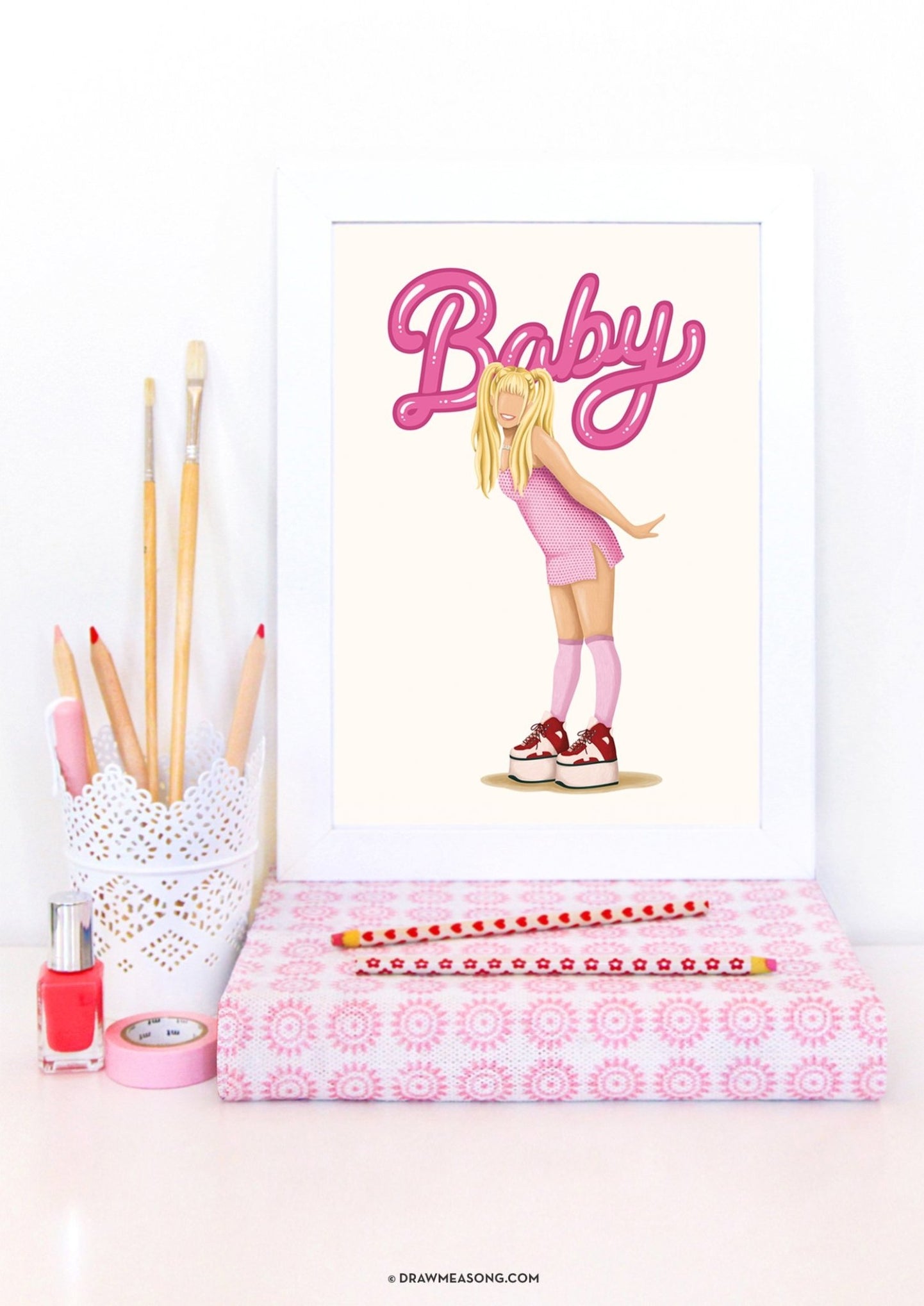 Baby Spice Art Print by Draw Me a Song | Spice Girls Poster