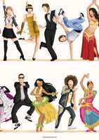 Everybody Dance Now Art Print by Draw Me a Song | Pop Culture Poster
