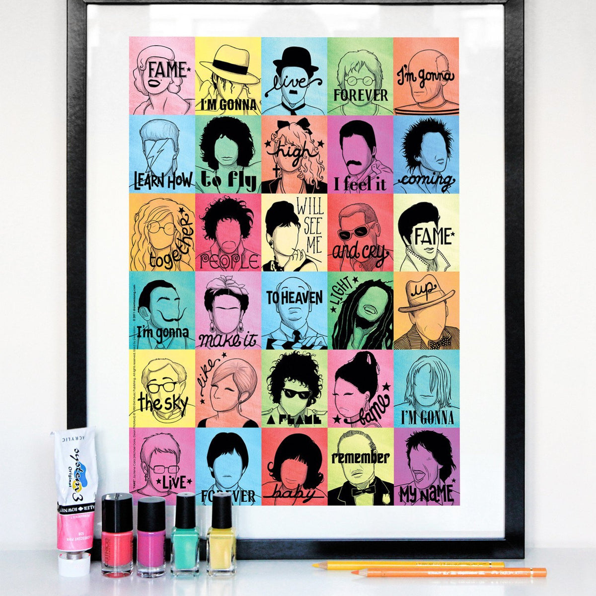 Fame Art Print by Draw Me a Song | Music Poster