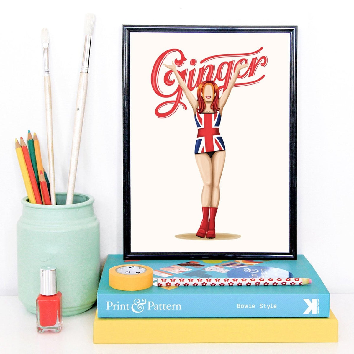 Ginger Spice Art Print by Draw Me a Song | Spice Girls Poster