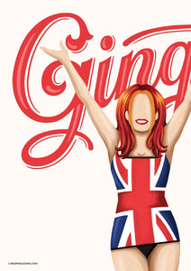 Ginger Spice Art Print by Draw Me a Song | Spice Girls Poster