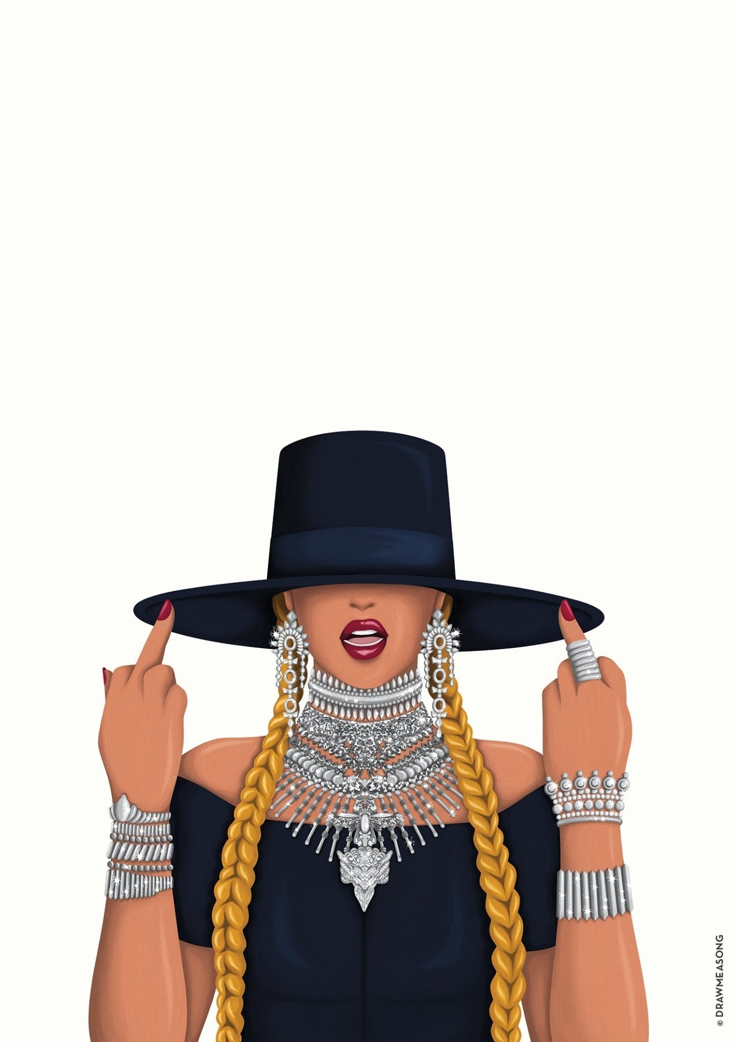 Queen B Formation Art Print by Draw Me a Song | Feminism Poster