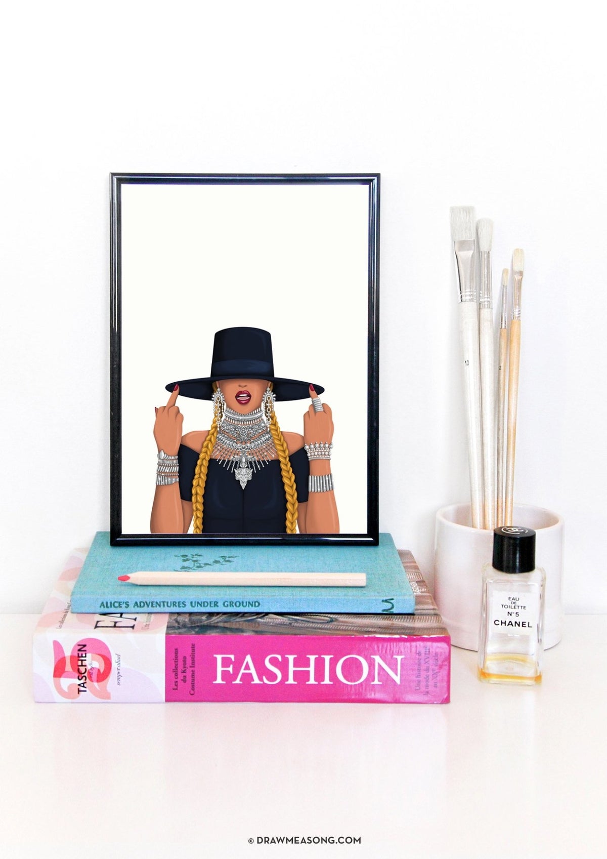 Queen B Formation Art Print by Draw Me a Song | Feminism Poster