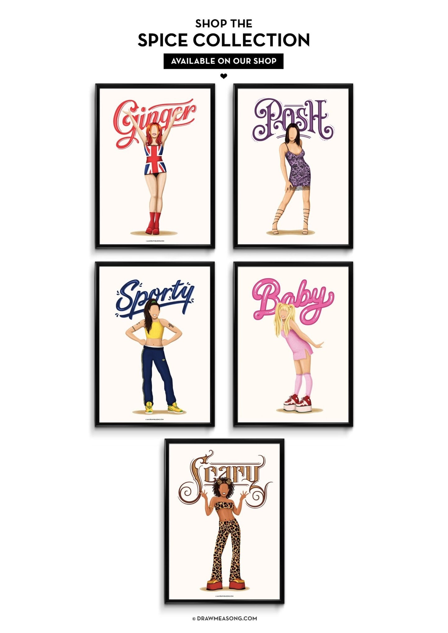 Scary Spice Art Print by Draw Me a Song | Spice Girls Poster