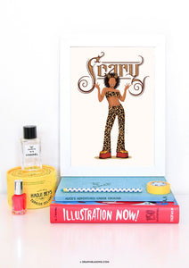 Scary Spice Art Print by Draw Me a Song | Spice Girls Poster