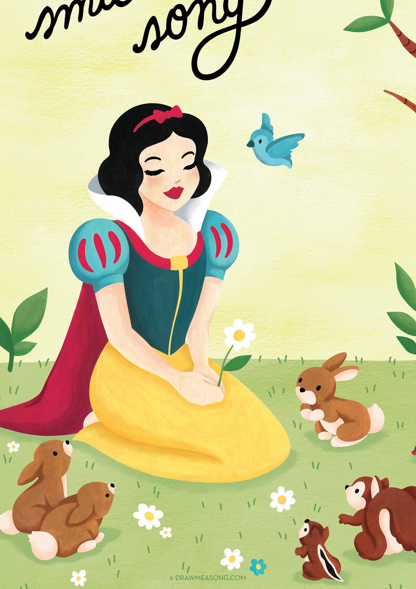 Snow White Art Print by Draw Me a Song | Disney Princess Poster