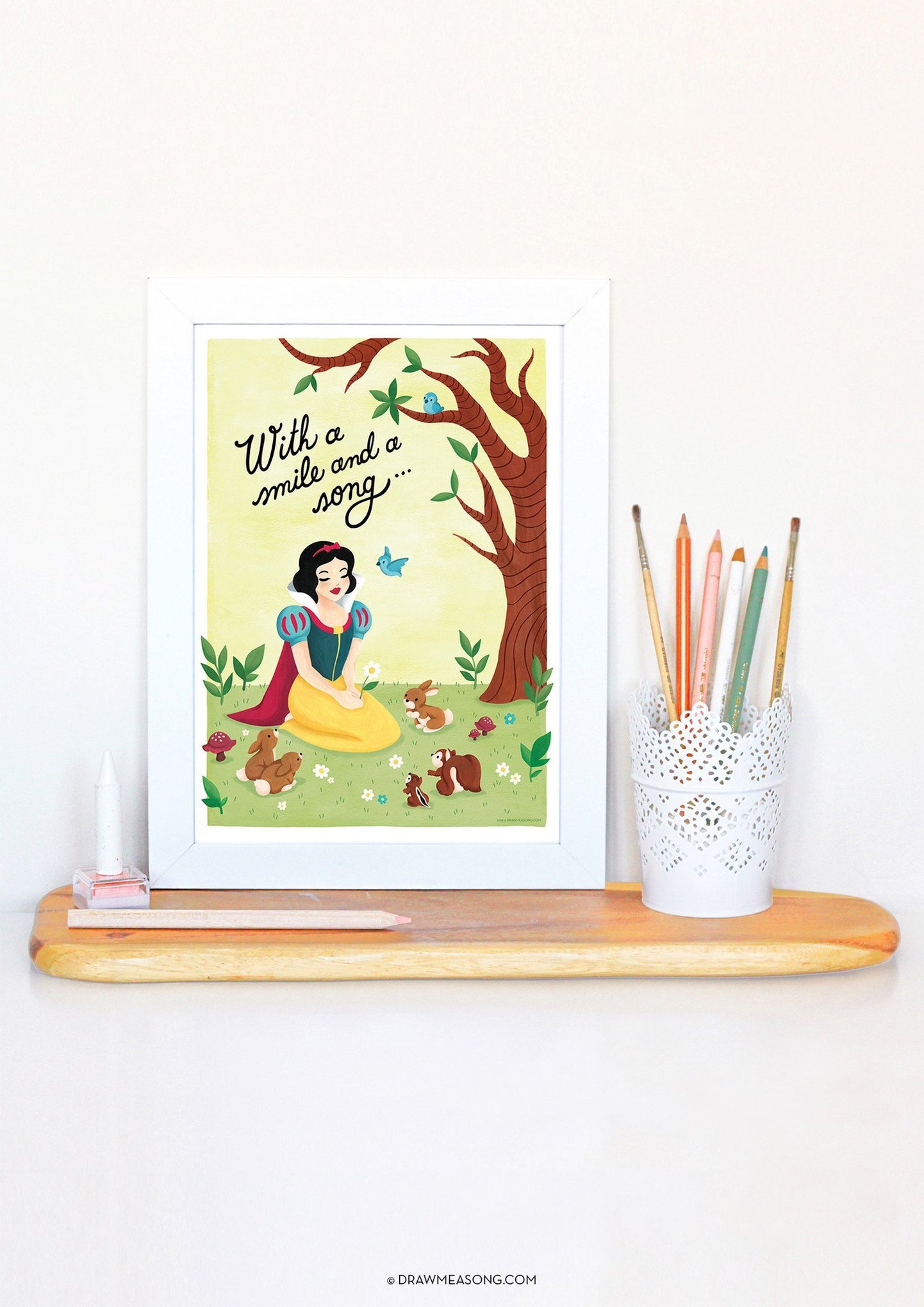 Snow White Art Print by Draw Me a Song | Disney Princess Poster