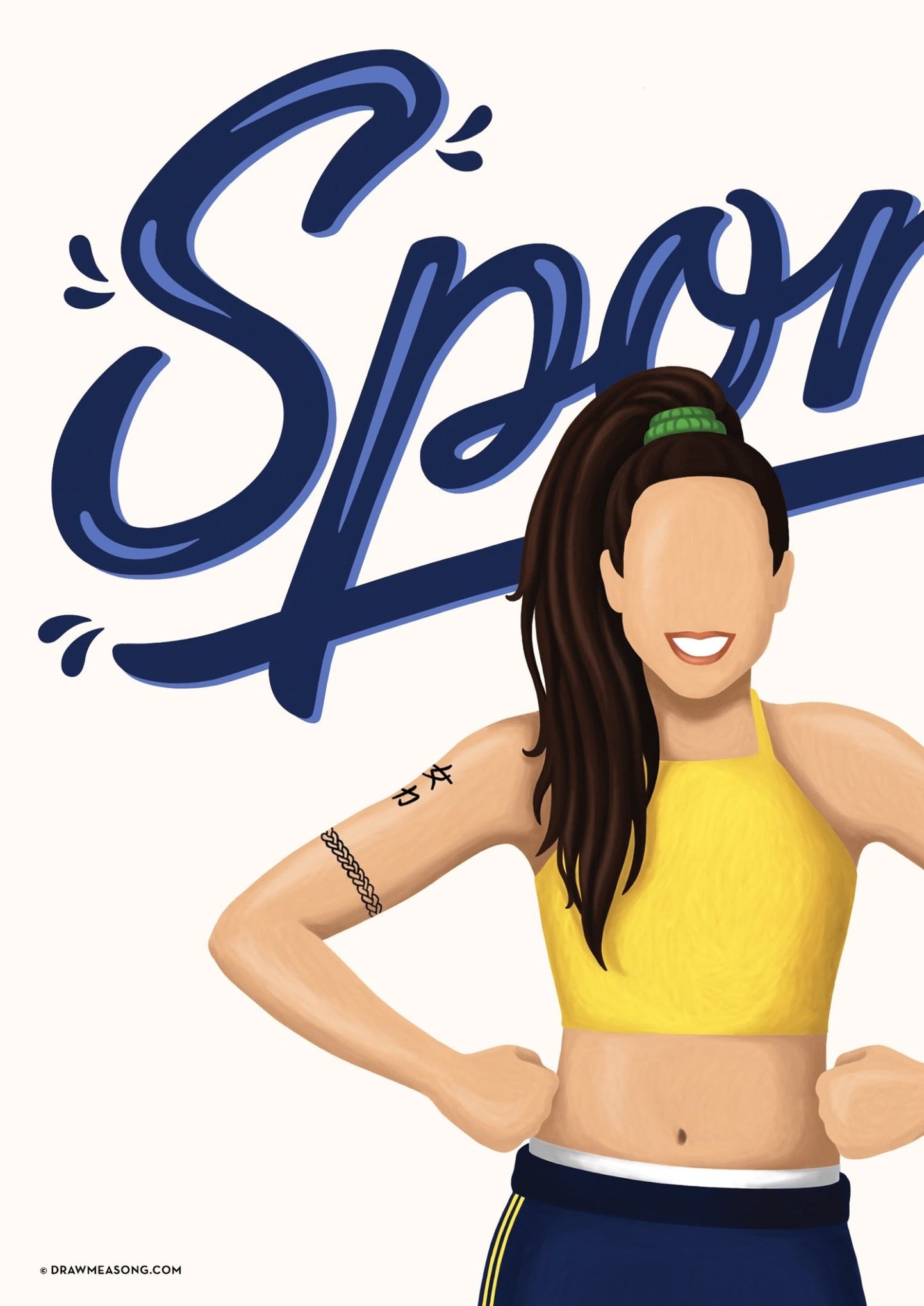 Sporty Spice Art Print by Draw Me a Song | Spice Girls Poster