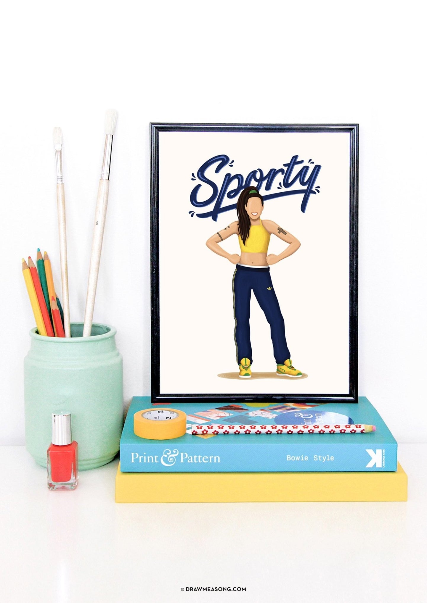 Sporty Spice Art Print by Draw Me a Song | Spice Girls Poster