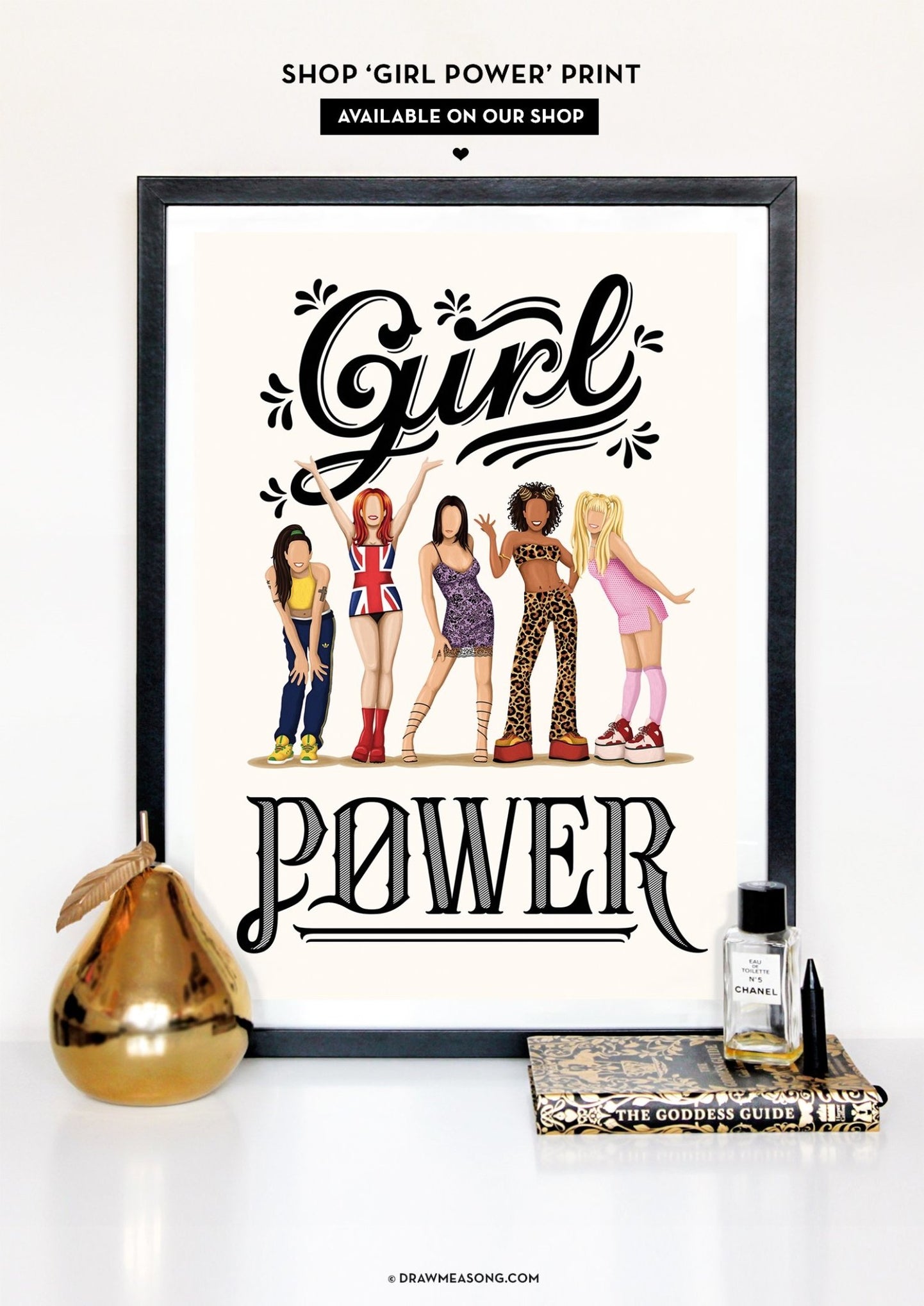 Sporty Spice Art Print by Draw Me a Song | Spice Girls Poster